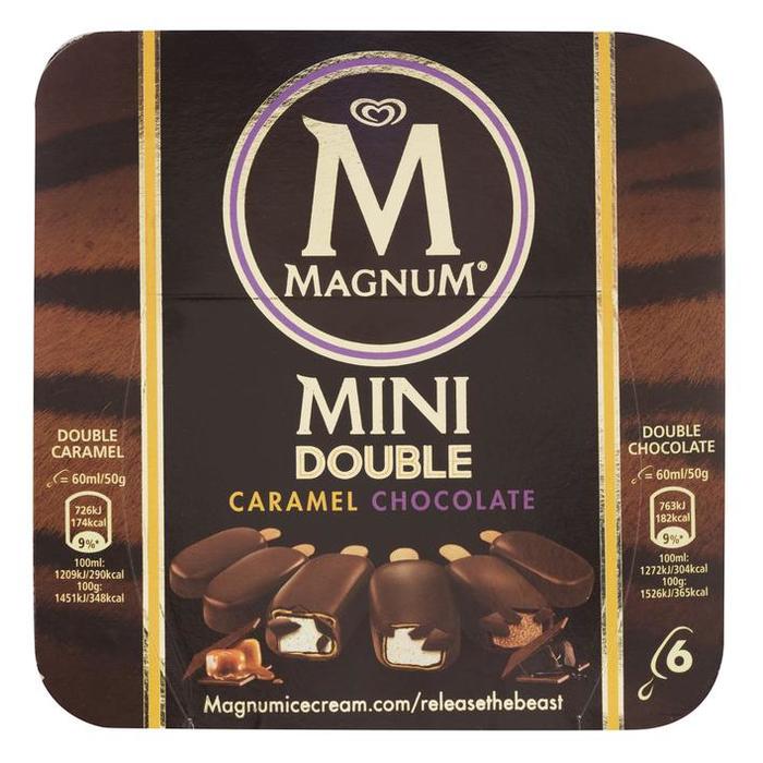 Magnum IJs Mini Double Chocolate Caramel 6 Stuks (300g)