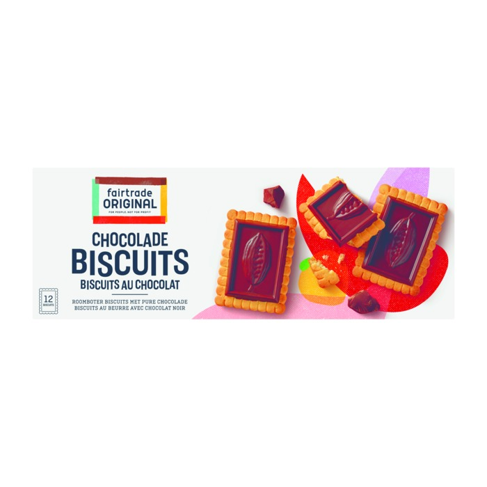 Fairtrade Original Chocolade Biscuits 12 Stuks 150 g (12 × 12.5g)