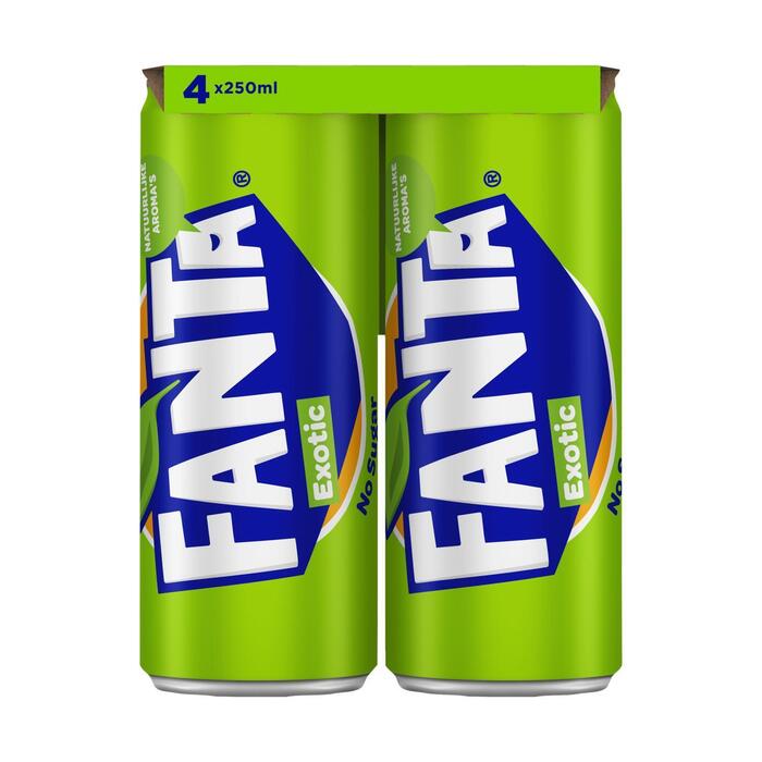 Fanta Exotic zero (rol, 4 × 250ml)