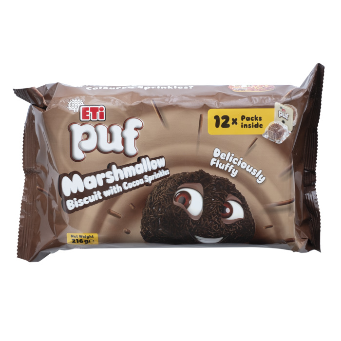 Eti Puf Cacao 216g (12 × 18g)