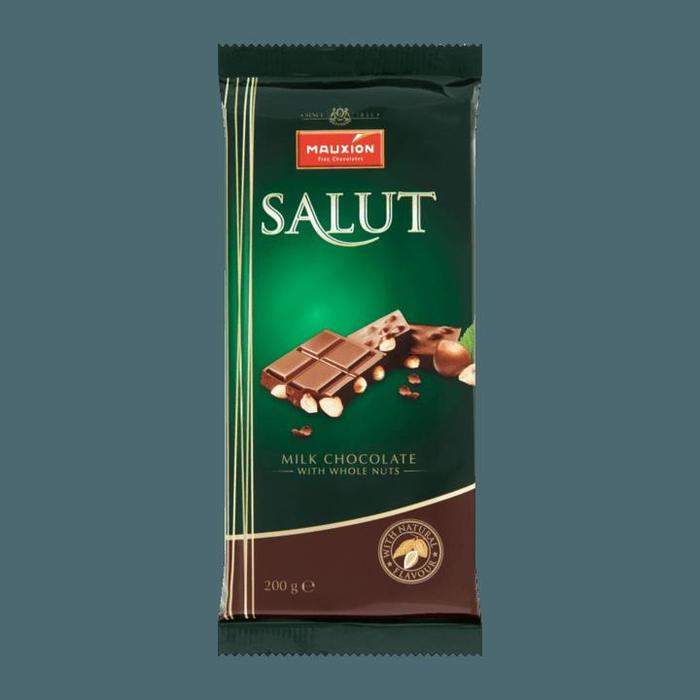 Mauxion Salut Milk Chocolate with Whole Nuts 200g (200g)