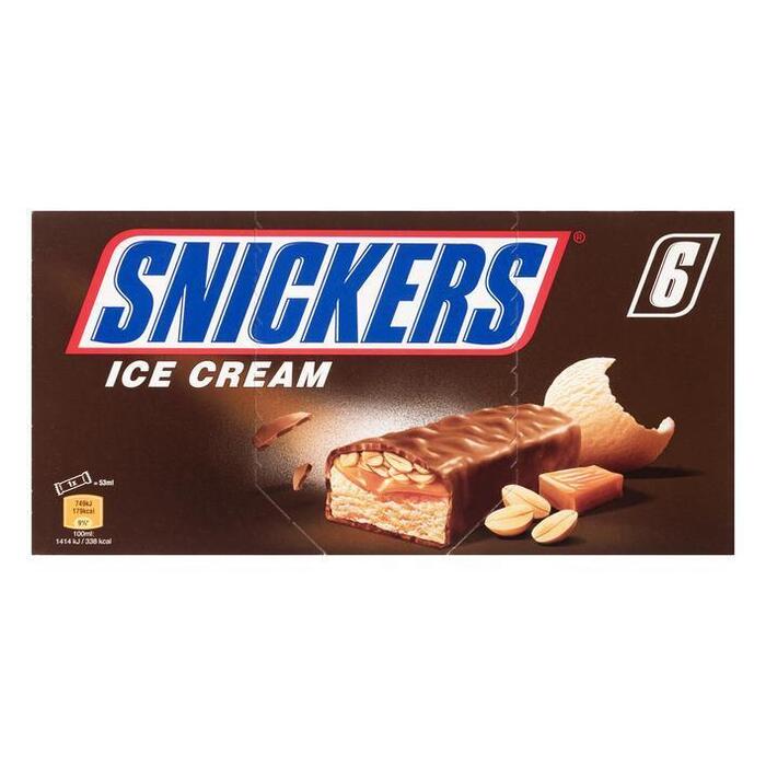 Snickers Ice Cream (doos, 6 stuks) (Stuk, 6 × 53ml)