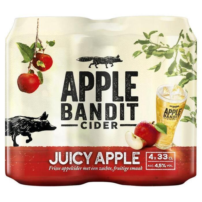 Apple Bandit Juicy Apple Cider Blik 4 x 33 cl (rol, 4 × 33cl)