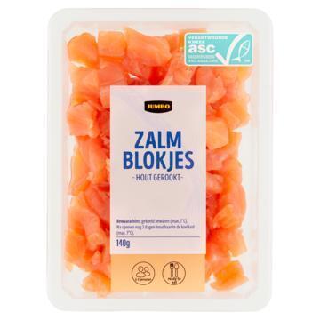 Jumbo Hout Gerookte Zalm Blokjes 140g (140g)