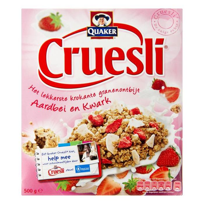 Quaker Cruesli aardbei en kwark (500g)