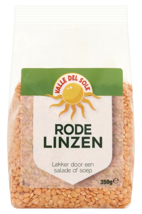 Valle Del Sole Linzen Rode 350 g Zak (350g)