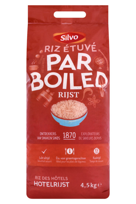 Silvo Parboiled Rijst 4,5 kg (4.5kg)