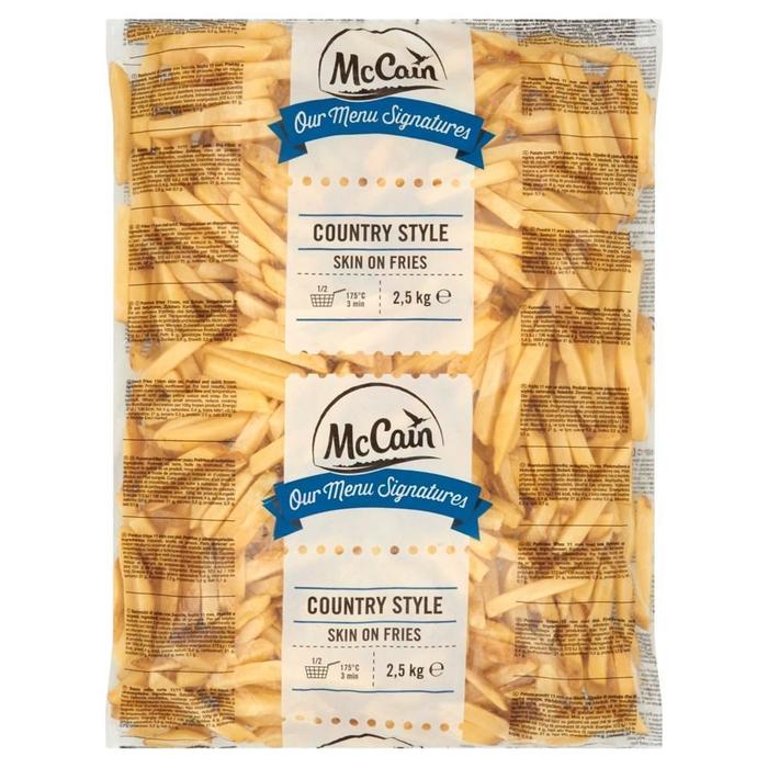 MCCAIN OUR MENU SIGNATURES COUNTRY STYLE FRIES SKIN ON (2.5kg)