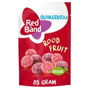 Red Band Rood Fruit Suikervrij Snoep 85g (85g)