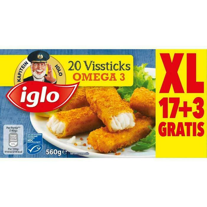 Iglo Vissticks omega 3 (560g)