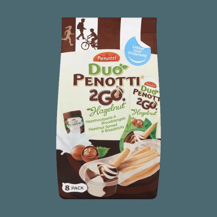 Penotti Duo Penotti 2Go Hazelnut Hazelnootpasta & Broodstengels 8 x 30g ...