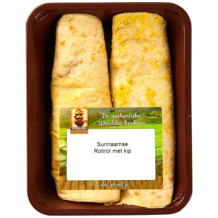 Surinaamse roti-rol met kip (450g)