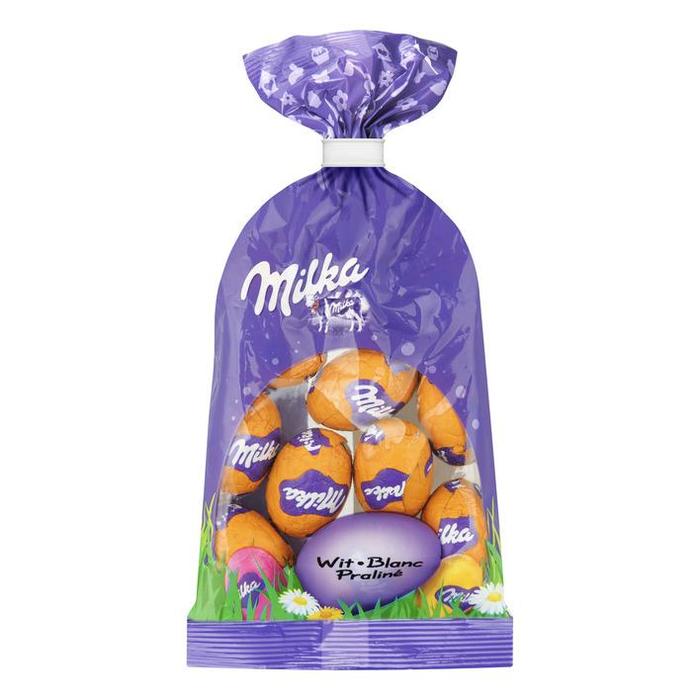 MILKA CHOCOLADE EI - MINI WIT MET PRALINEVULLING 100 GR (100g)