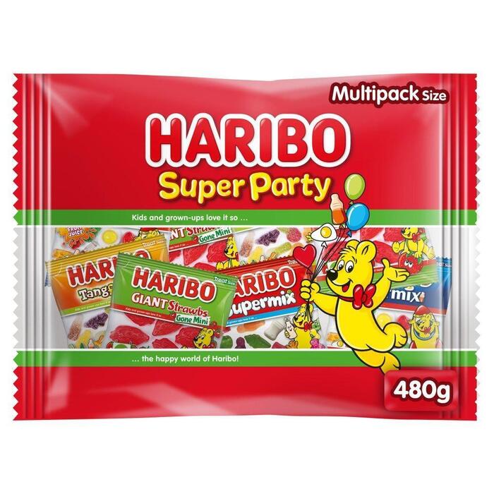 Haribo Super Party Uitdeelzakjes 480 g (480g)