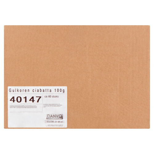 Danvo Bakeries Gulkoren Ciabatta 60 x 100 g (7kg)