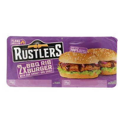 Rustlers Twin BBQ rib burger (244g)