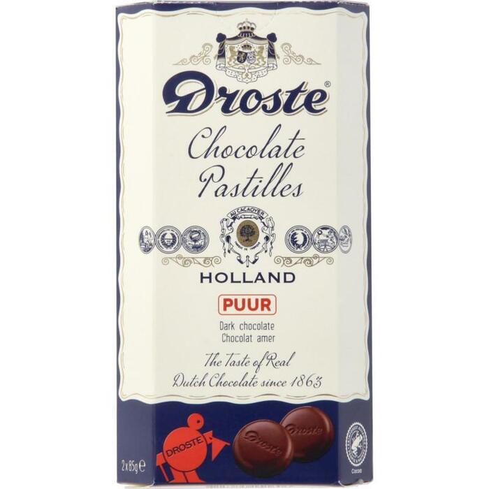Droste Chocolate Pastilles Puur 2 x 85g (170g)