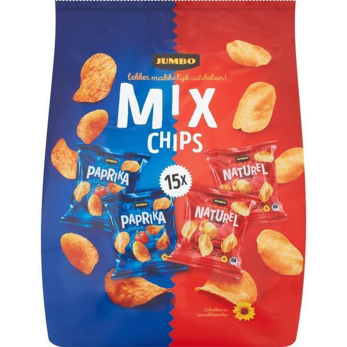 Jumbo Chips Uitdeelzak Paprika & Naturel 15 Stuks (15 × 25g)