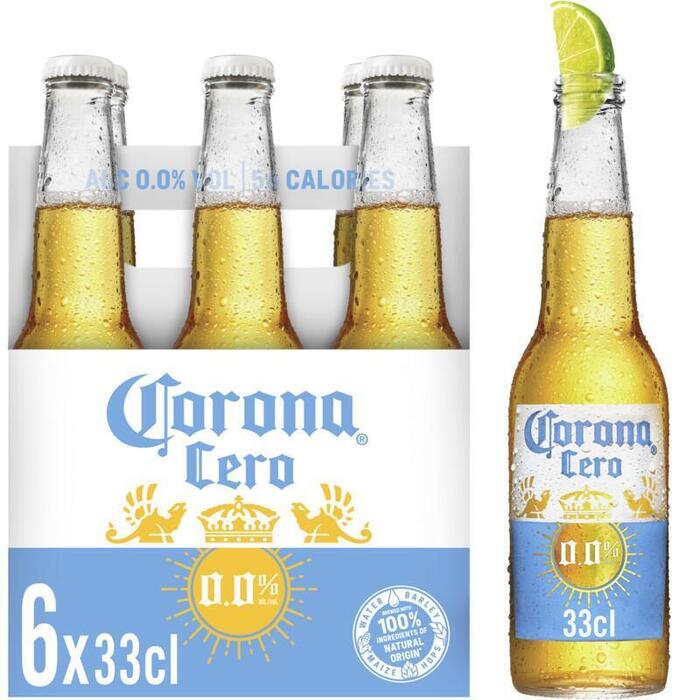 Corona Cero Alcoholvrij Bier Fles 33 cl (6 × 33cl)