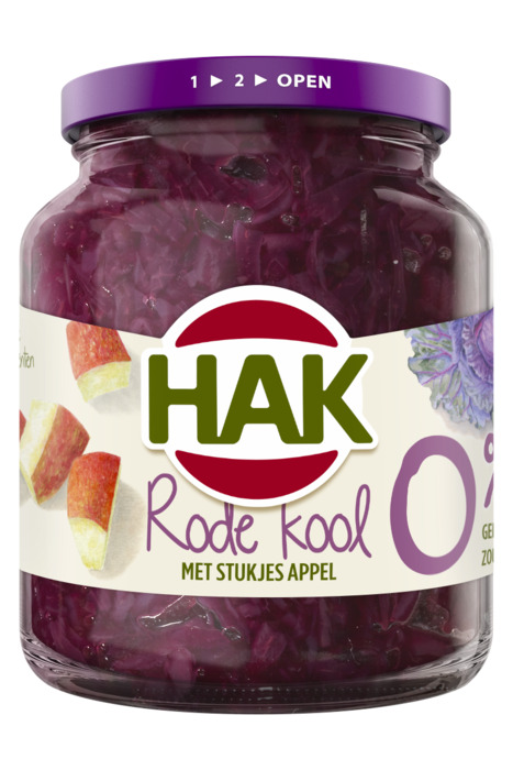 Hak Rode Kool met Stukjes Appel 0% 350 g (350g)
