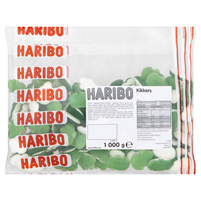 Haribo Fruitgom Kikkers 1000 g Doos (1kg)