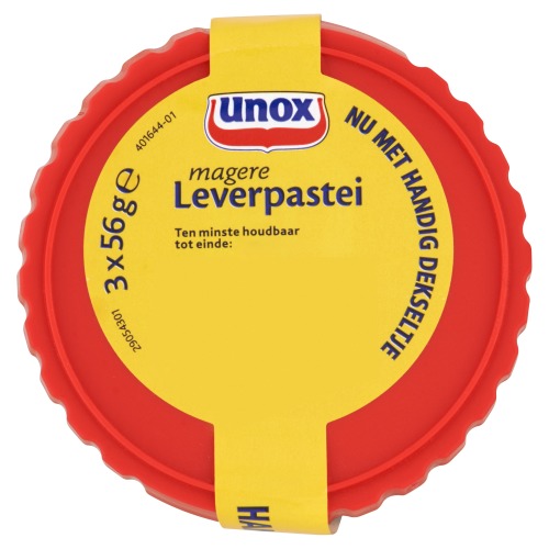 Unox Leverpastei mager 3 blikjes (56g)
