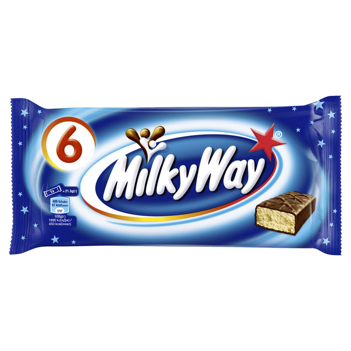 Milky Way Chocolade Milka Way Original (6 × 21.5g)