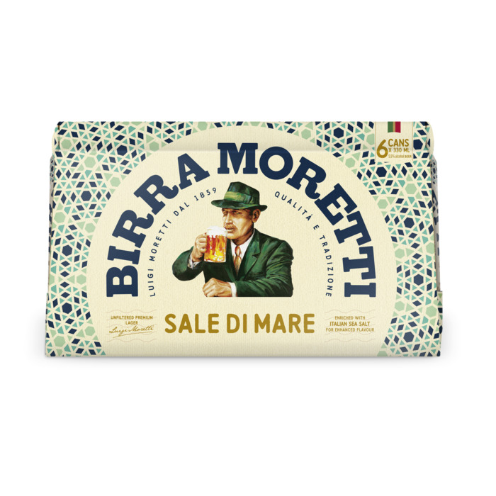Birra Moretti Sale di Mare Bier Blik 6 x 330 ml