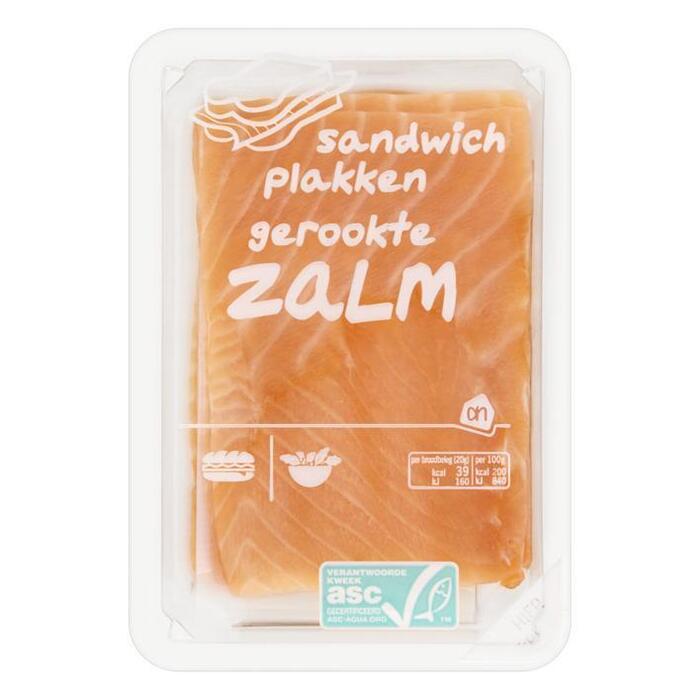 Ah, Zalm sandwich plakken gerookt (100g)