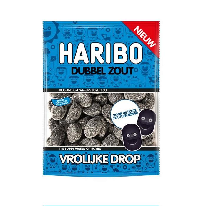 Haribo Vrolijke drop dubbel zout (210g)