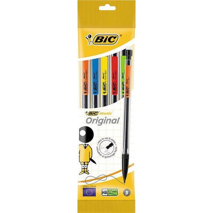 Bic Matic original HB 0,7 mm stiften (5 st.)