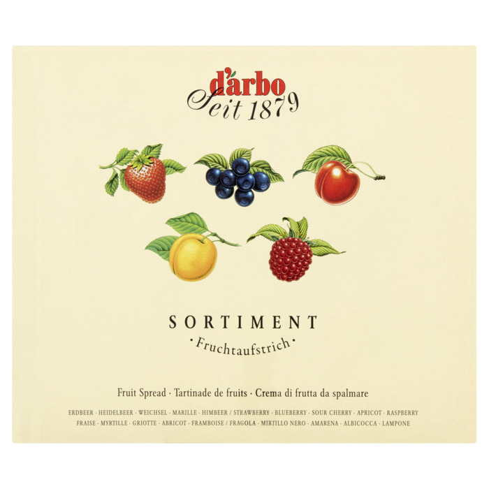 D'arbo Fruit Spread Mix 100 x 25 g (2.5kg)