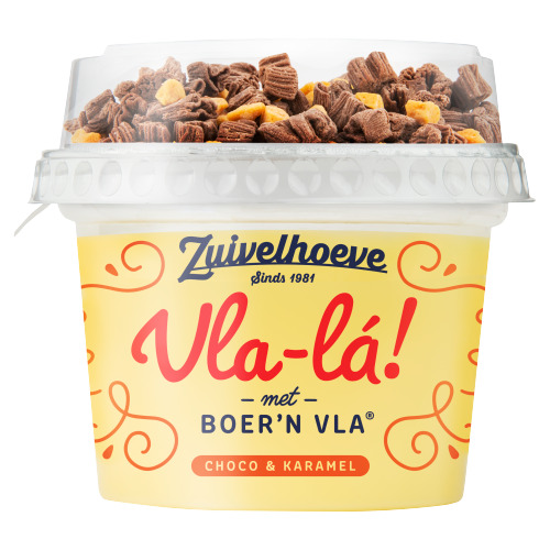 Zuivelhoeve Vla-La! chocolade karamel (emmer, 165g)
