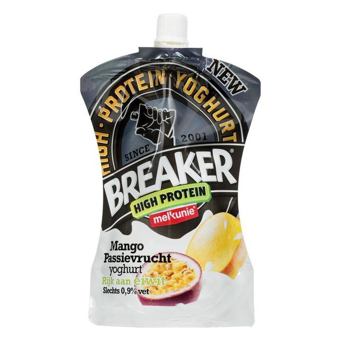 Breaker High Protein Mango Passievrucht Yoghurt (knijpzak, 200g)