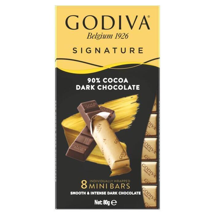 Godiva Signature 90% Cocoa Dark Chocolate 8 Stuks 80 g (80g)