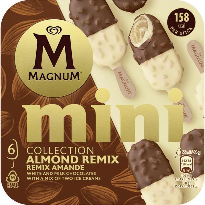 Magnum Ijs Mini Almond Remix 6 x 55 ml (264g)