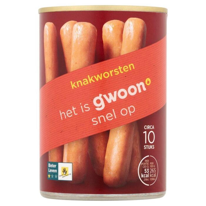 g'woon Knakworst in blik (400g)
