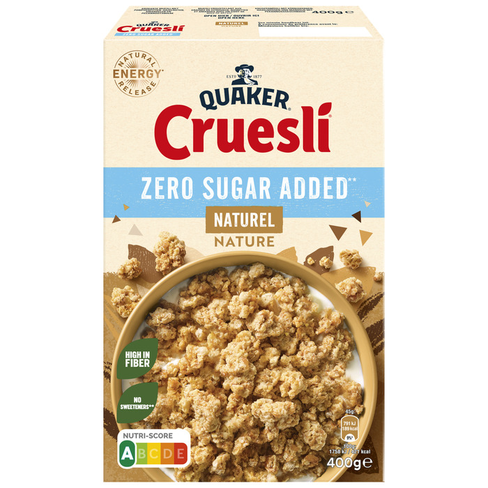 Quaker Cruesli Zero Sugar Added Naturel 400 gr (400g)