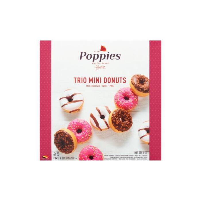 Poppies Trio Mini Donuts 9 Stuks 250g (250g)