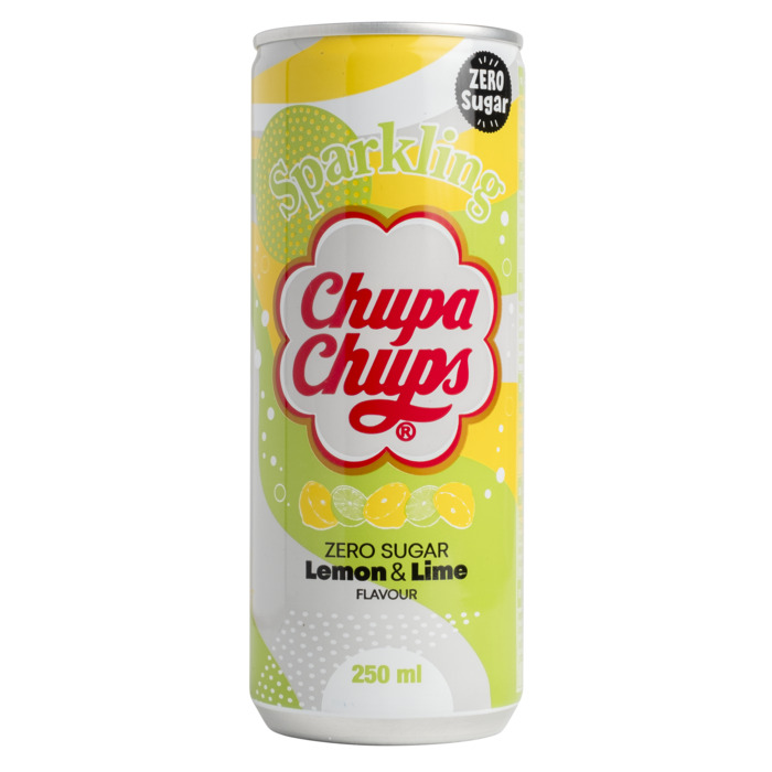 Chupa Chups Zero Sugar Sparkling Lemon & Lime Flavour 250 ml (250ml)