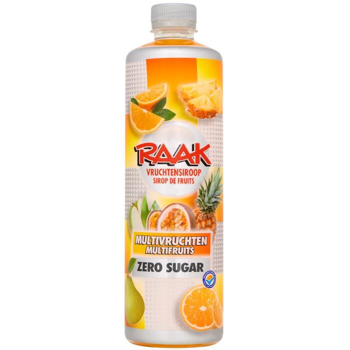Raak Multivruchten vruchtensiroop zero sugar (rol, 0.75L)