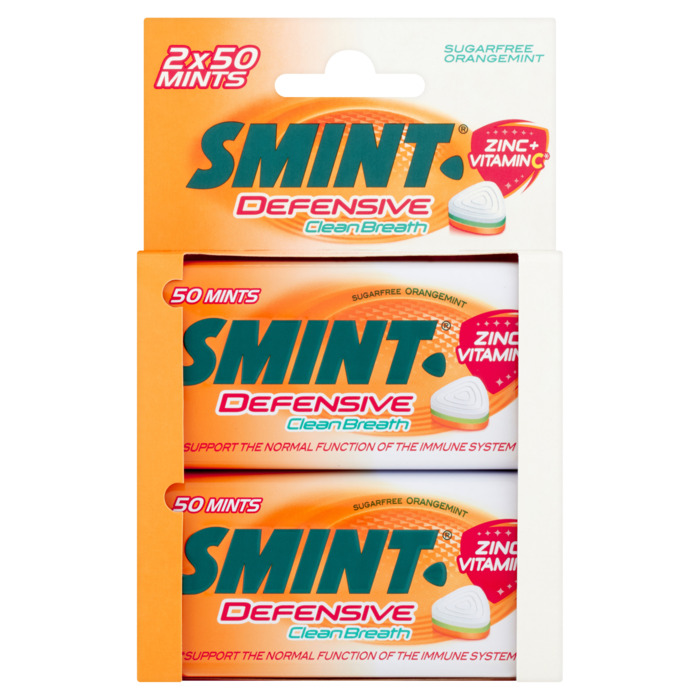 Smint Defensive Clean Breath Sugarfree Orangemint 100 Stuks 2 x 35 g (2 ...