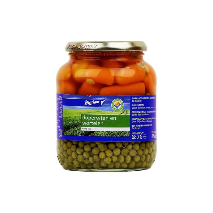 Doperwten en Wortelen (pot, 680g)