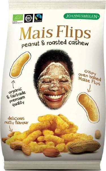 Fairtrade Mais flips peanut & roasted cashew (75g)