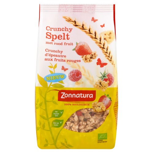 Zonnatura Cruesli Spelt rood fruit 375g (375g)