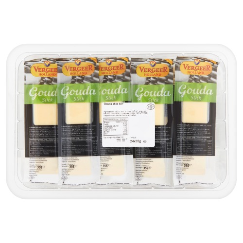 Vergeer Holland Gouda Stick 48+ Kaas 24 x 35 g (35g)