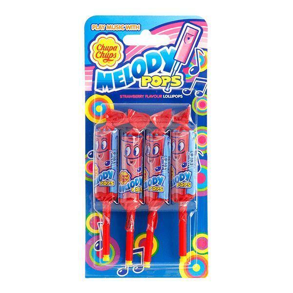 Chupa Chups Melody Pops Strawberry Flavour Lollipops 4 x 15 g (Pak, 60g)
