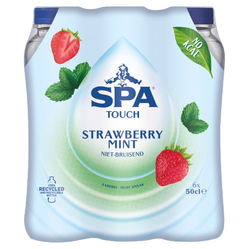 SPA TOUCH Niet-Bruisend Strawberry - Mint 6 x 50 cl (0.5L)