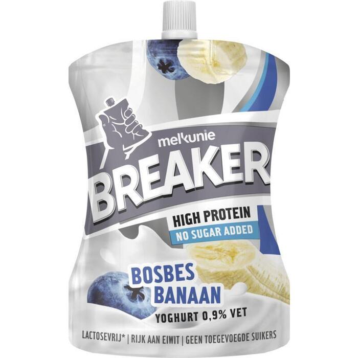 Breaker high protein bosbes-banaan (knijpzak, 200g)