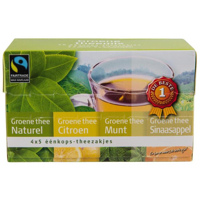 Thee groen fruit 4 smaken 20 zakjes (zakjes, 40g)
